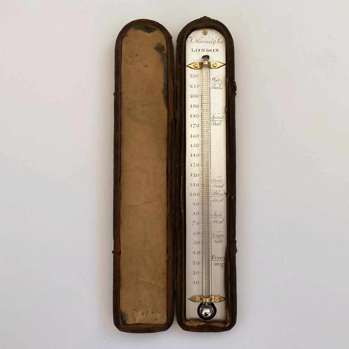 William IV Leather Cased Travel Thermometer by Thomas Harris & Son ...