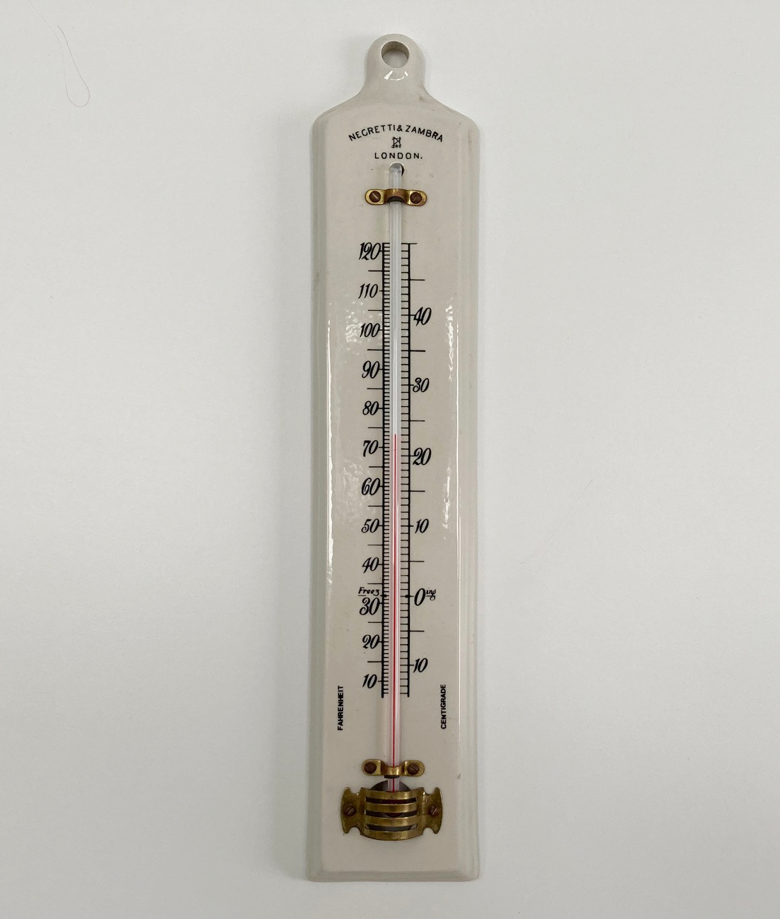 White Porcelain Wall Thermometer by Negretti & Zambra of London – Jason ...