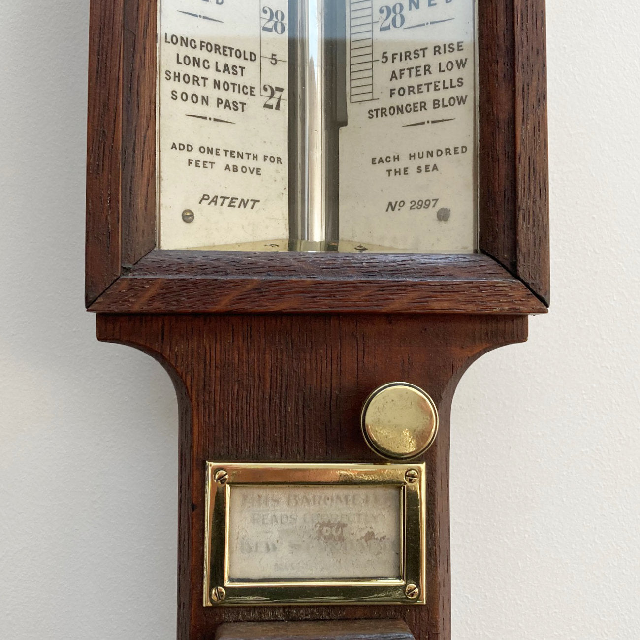 Victorian RNLI Admiral Fitzroy Storm Barometer by Negretti & Zambra ...