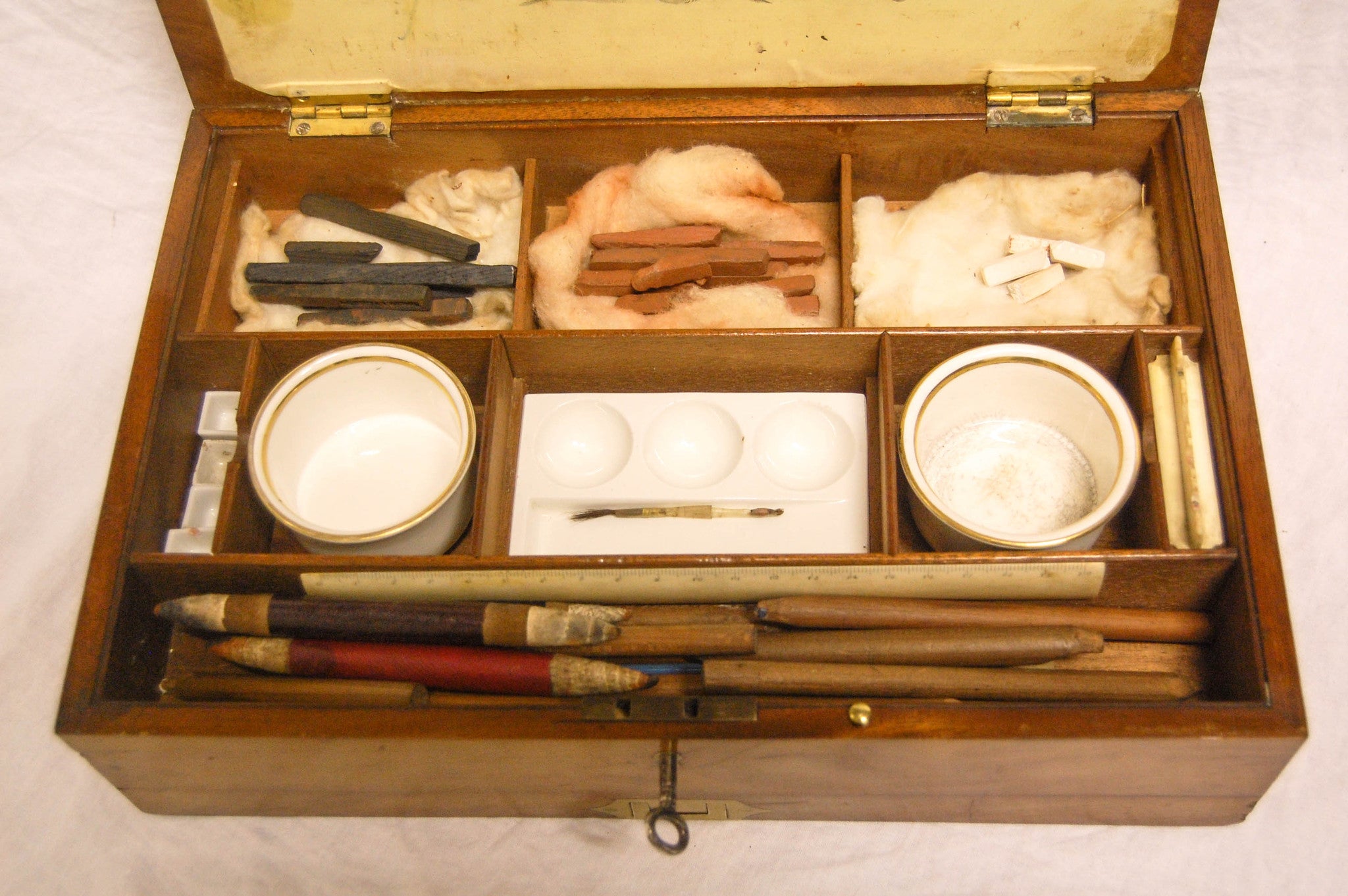 Victorian Rudolph Ackermann Mahogany and Brass Artist's Box with ...