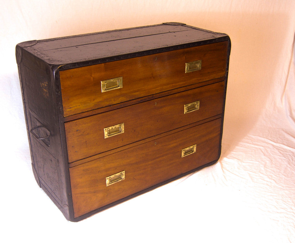 Very Rare Model: Late Victorian Campaign Chest – Jason Clarke Antiques