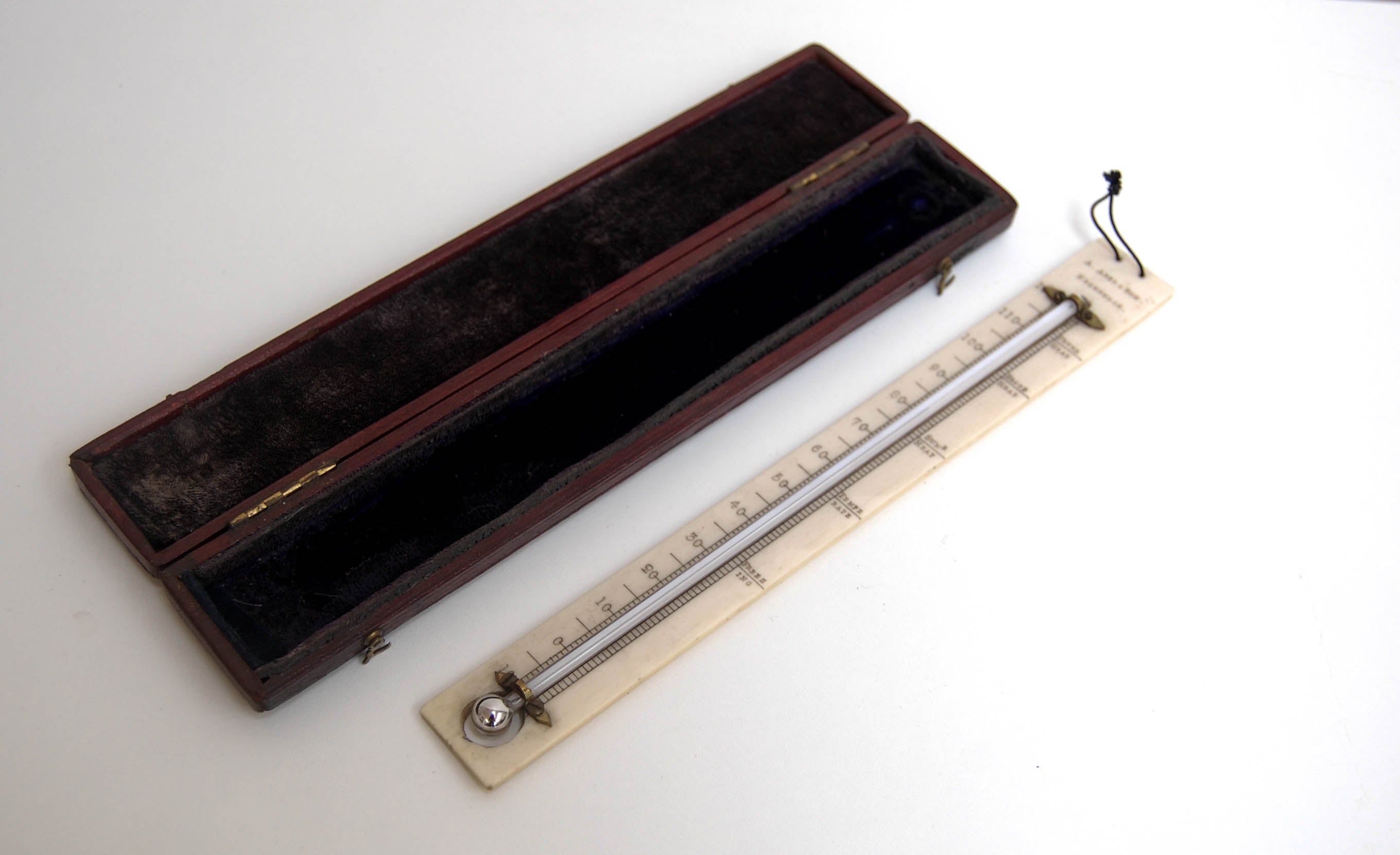 William IV Leather Cased Travelling Thermometer by Alexander Adie & Son ...