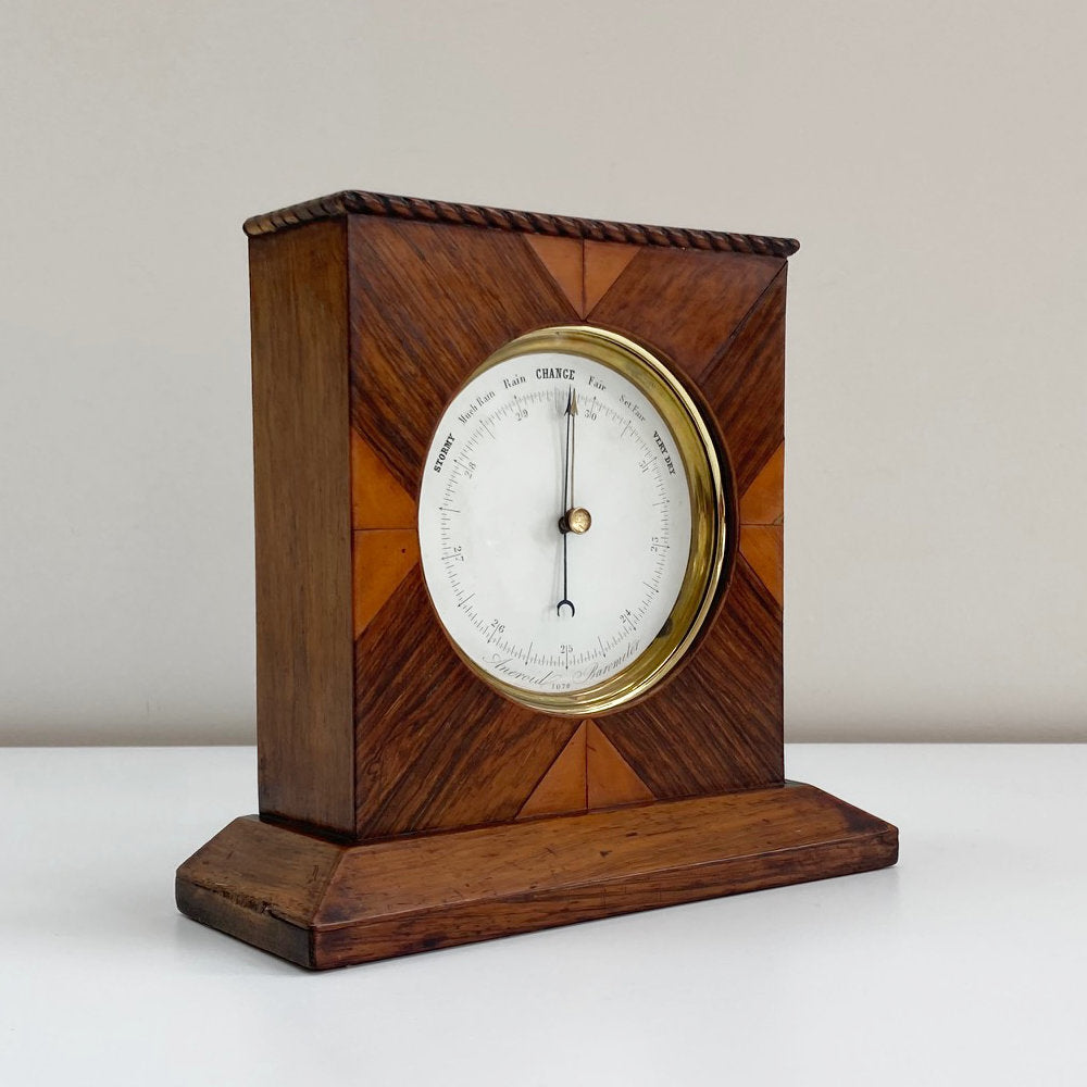 Early Victorian Aneroid Barometer in Display Case by Francis West of ...