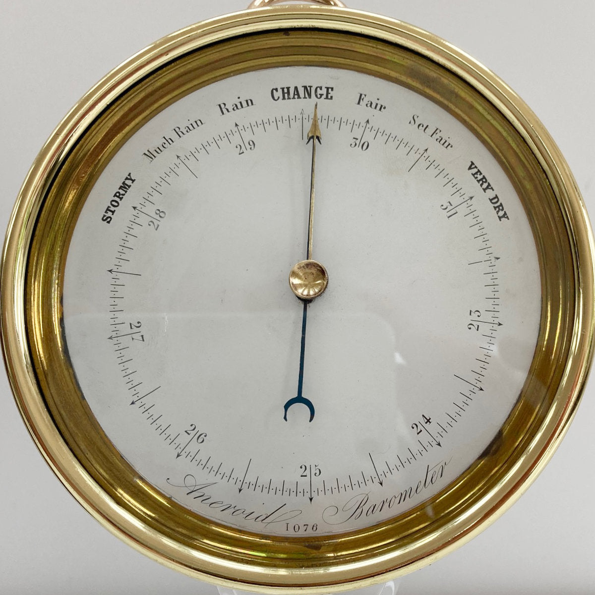 Early Victorian Aneroid Barometer in Display Case by Francis West of ...