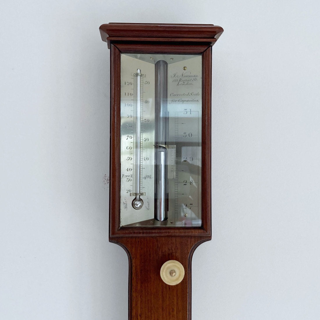 Early Victorian Platinum Scale Stick Barometer by John Newman, 122 ...