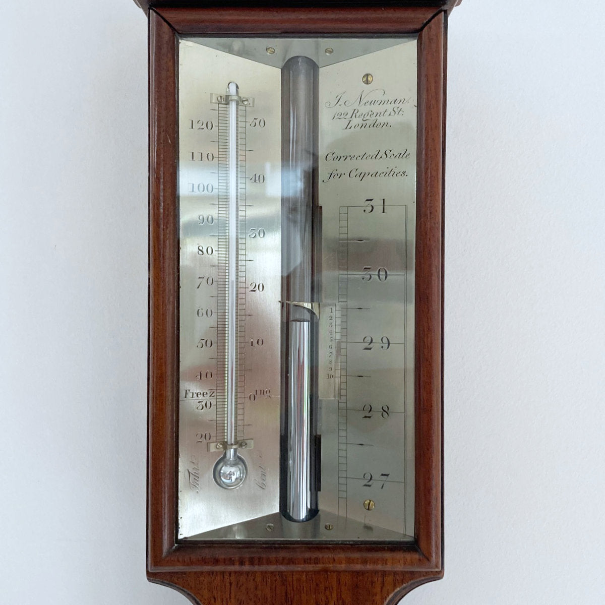 Early Victorian Platinum Scale Stick Barometer by John Newman, 122 ...