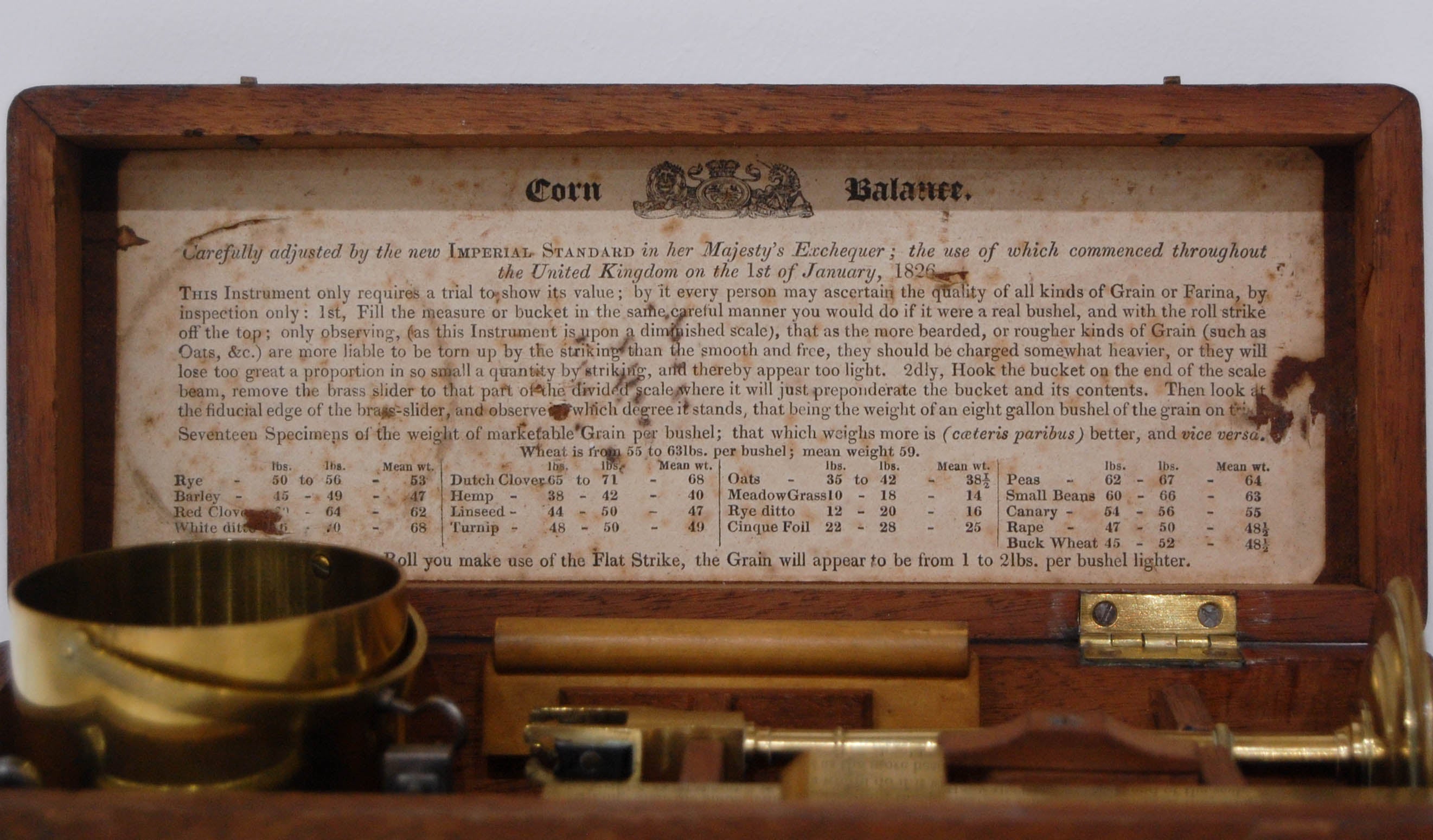 George IV Chondrometer or Corn Balance by Watkins & Hill of Charing ...