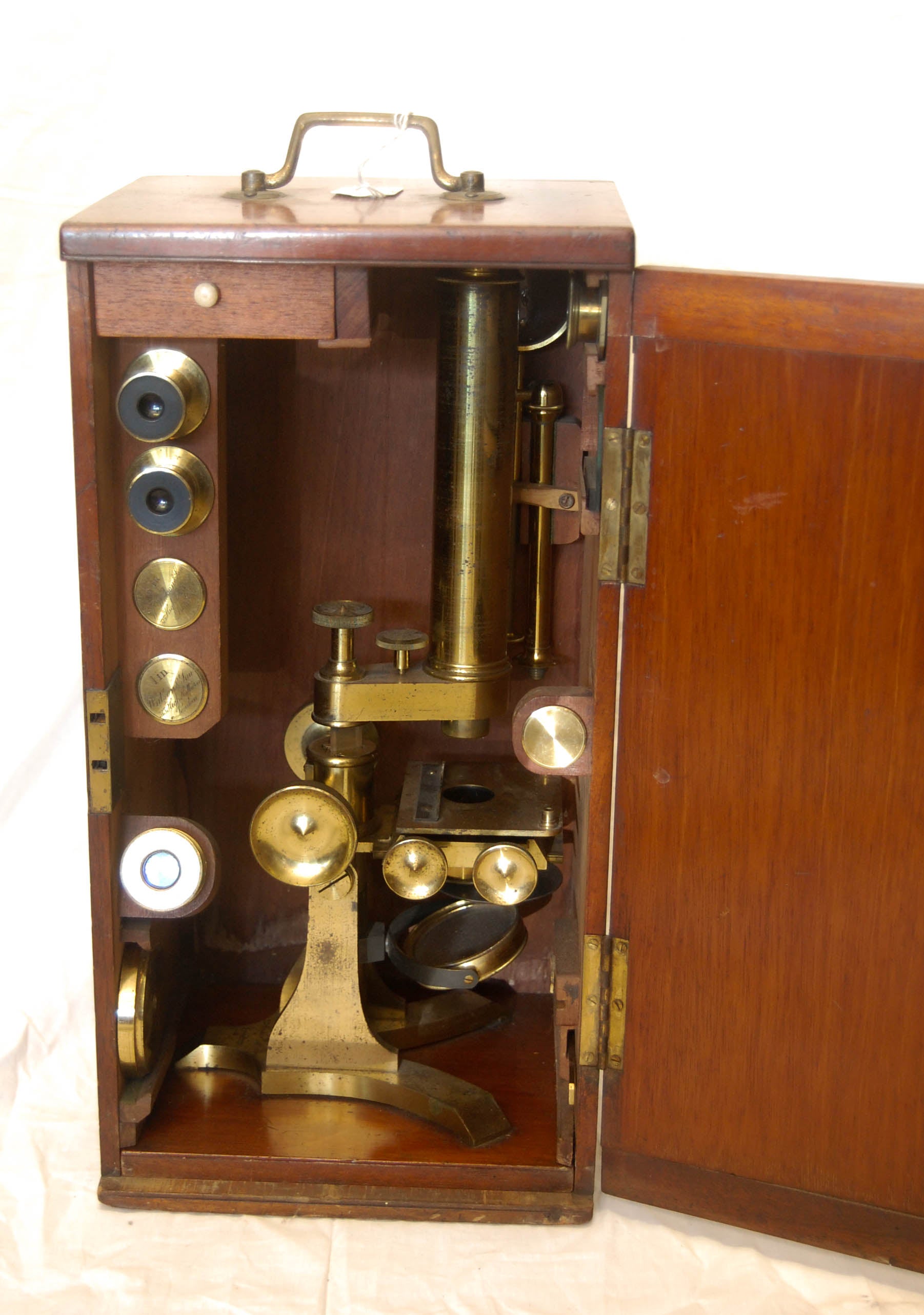 Victorian Cased Monocular Microscope by Watson & Son of 313 High ...