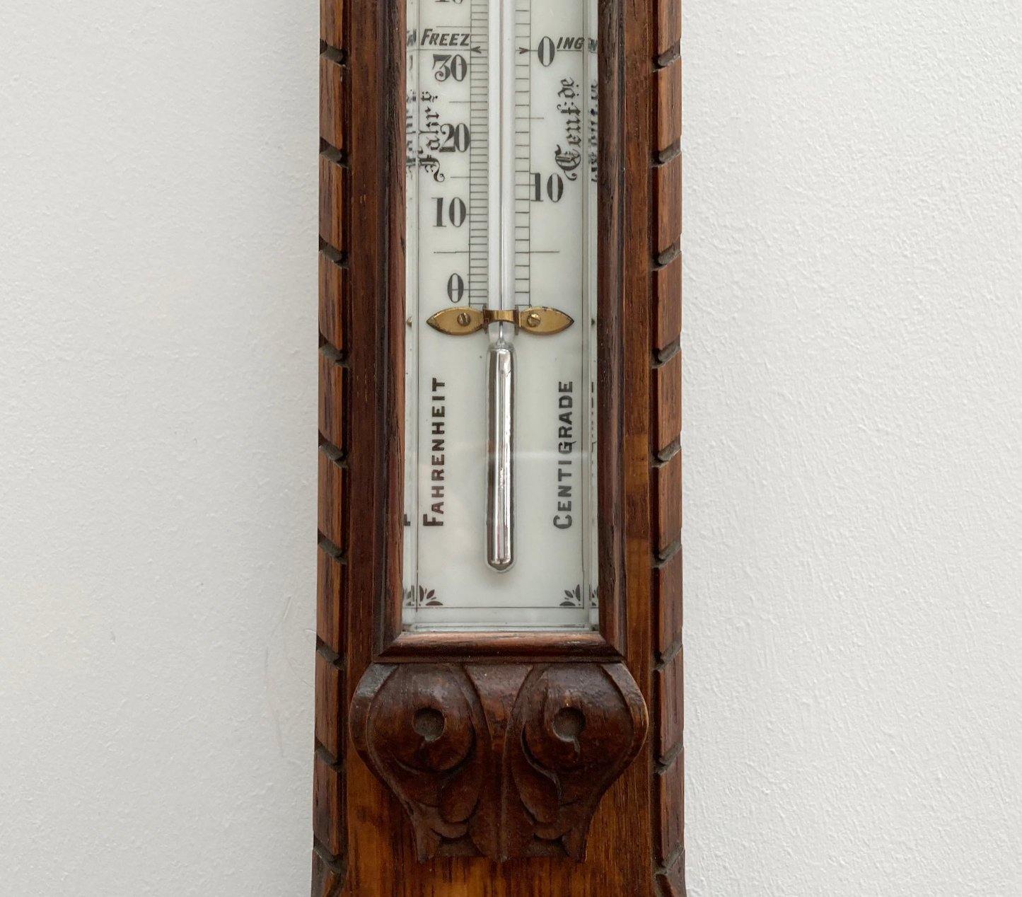 Victorian Carved Oak Admiral Fitzroy Storm Barometer by J Hicks of ...