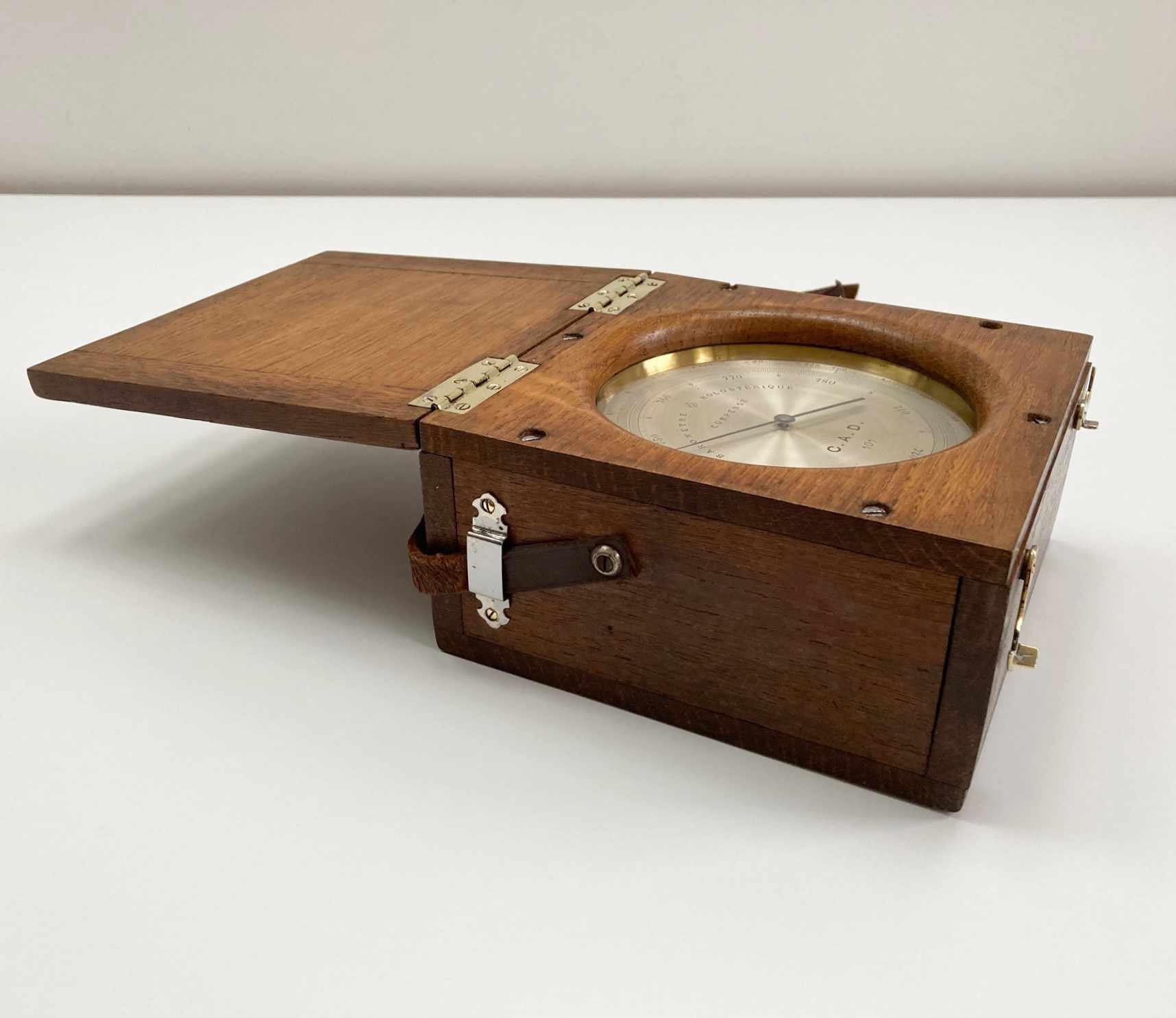 Late Victorian Cased Aneroid Barometer Altimeter by Pertuis, Naudet ...