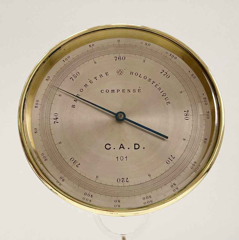 Late Victorian Cased Aneroid Barometer Altimeter by Pertuis, Naudet ...
