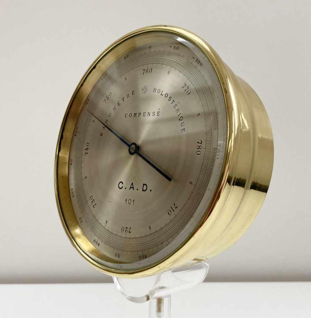 Late Victorian Cased Aneroid Barometer Altimeter by Pertuis, Naudet ...