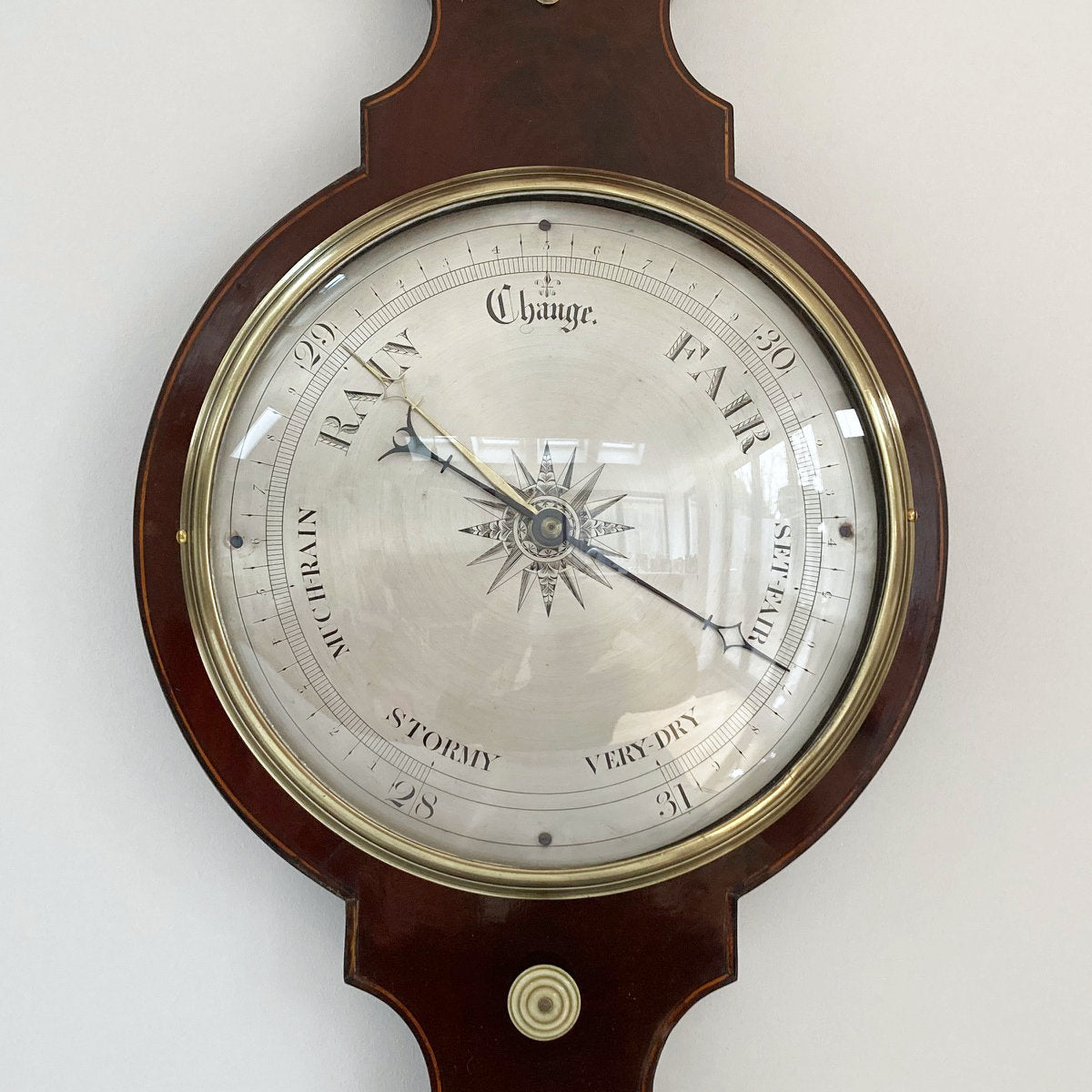 George III Wheel Barometer by The Globemakers J&W Newton of 66 Chancery ...