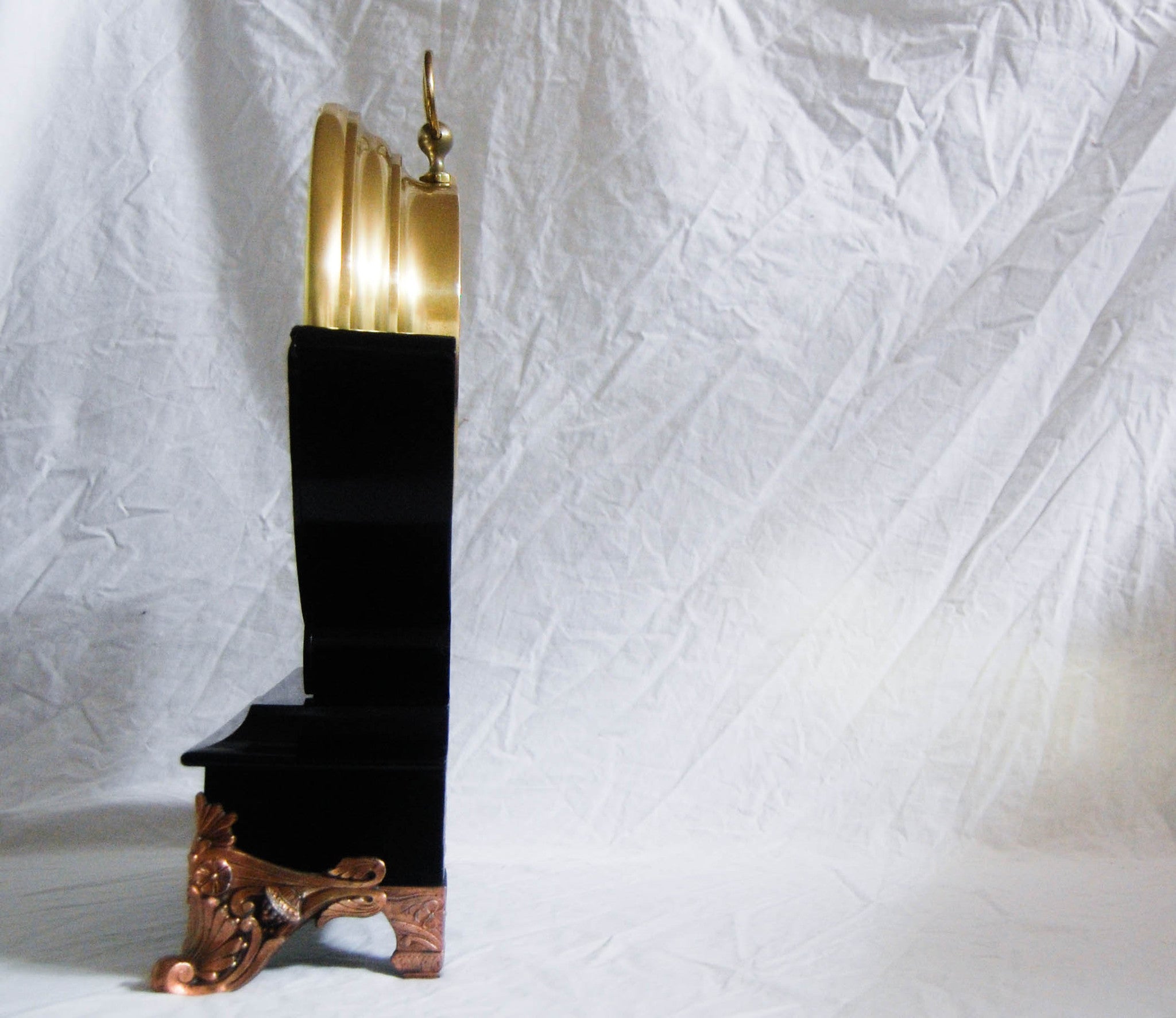 Huge Late Victorian 10" Dial Brass Aneroid Barometer on Ebonised stand ...