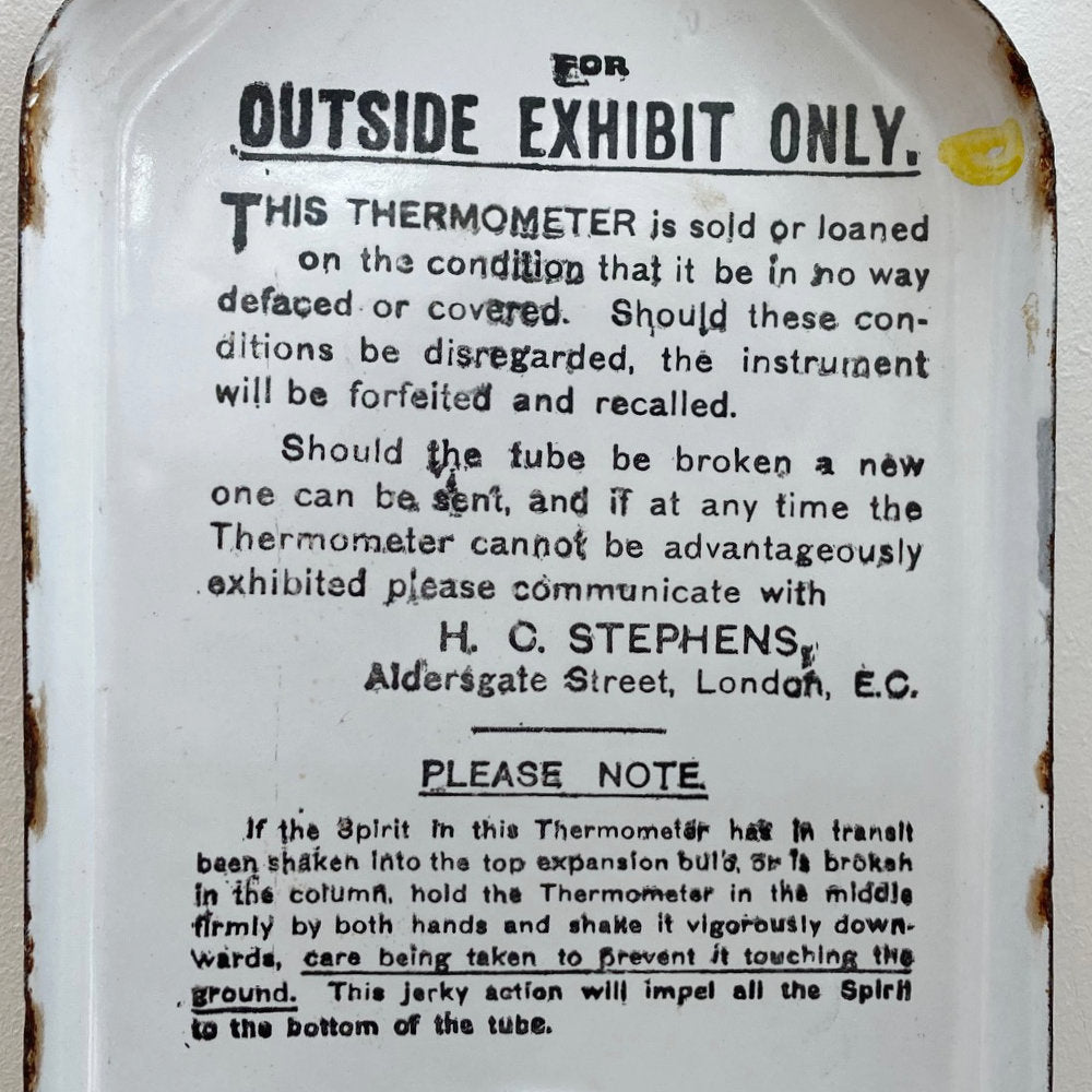 Large Stephens Ink Enamelled Advertising Wall Thermometer – Jason ...