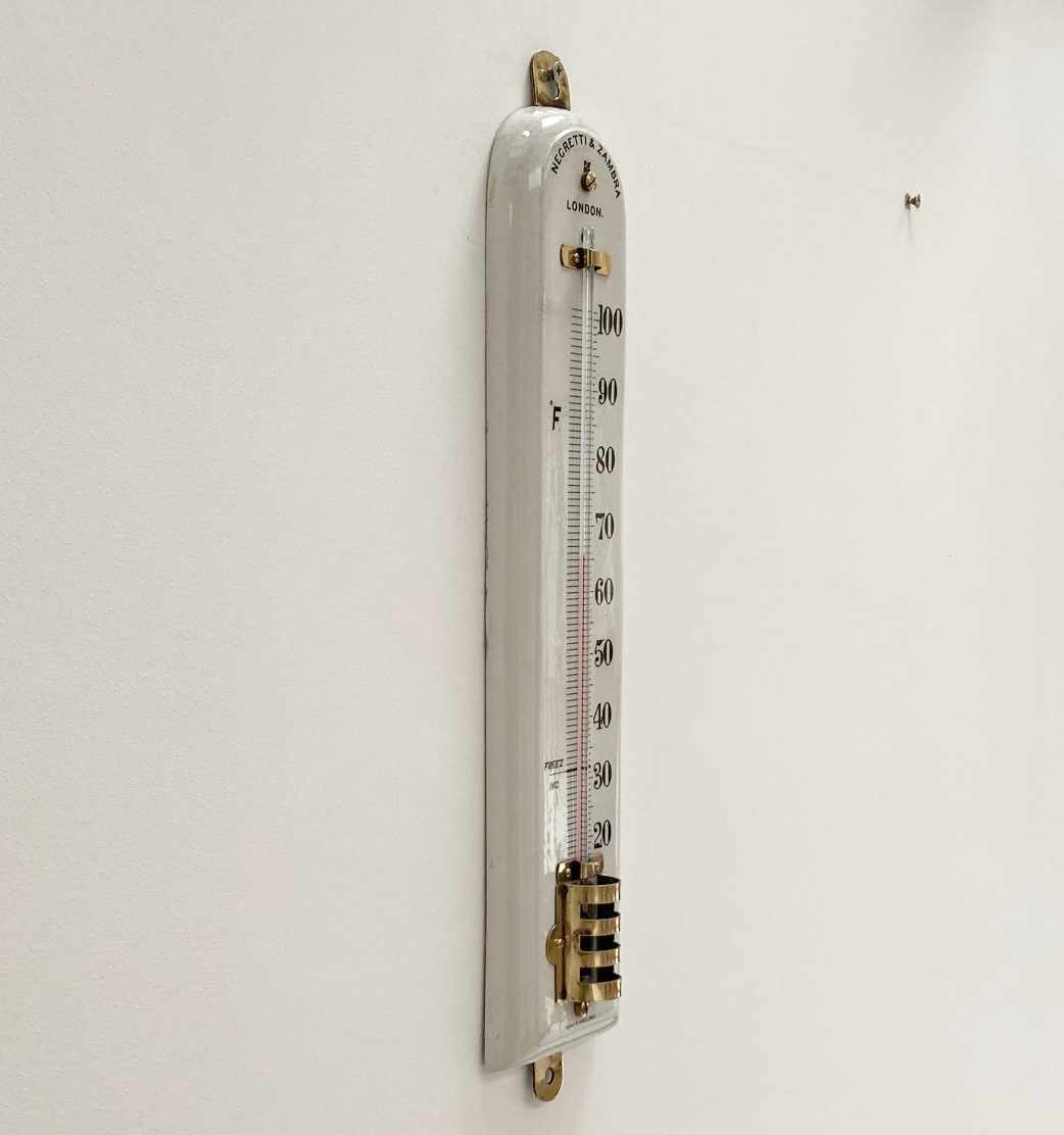 Victorian Large Scale Porcelain Thermometer by Negretti & Zambra London ...