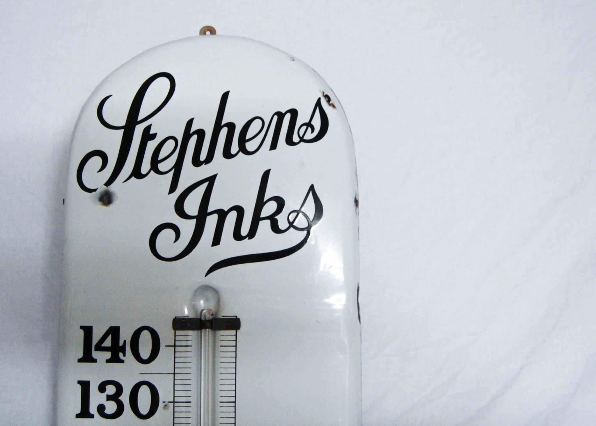 An Early Twentieth Century Giant Stephen's Ink Thermometer Advertising ...