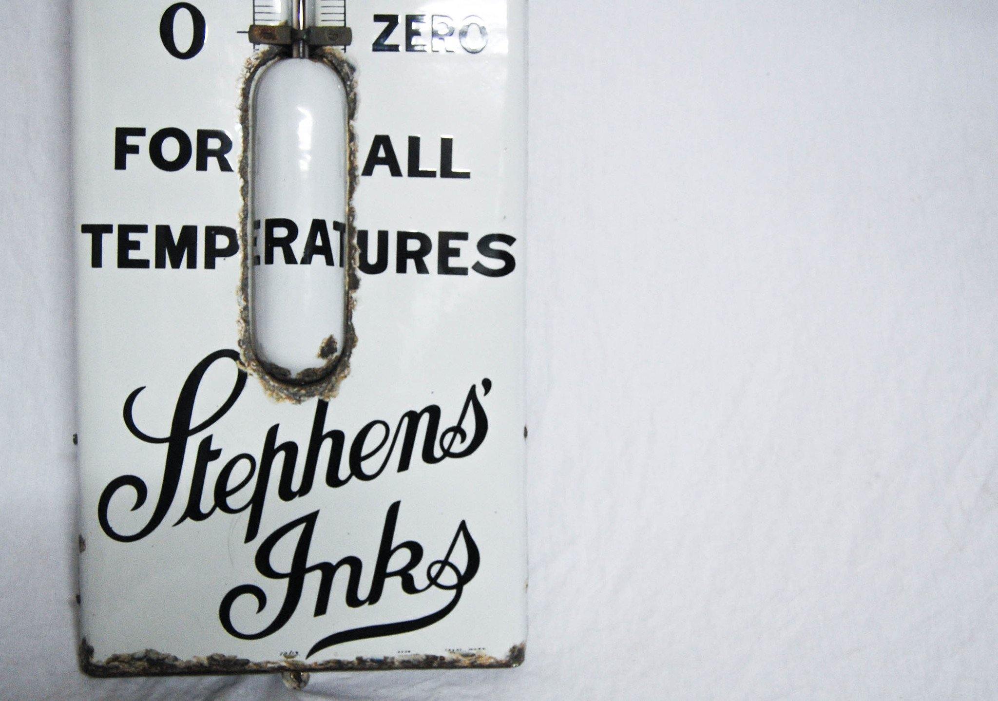 An Early Twentieth Century Giant Stephen's Ink Thermometer Advertising ...