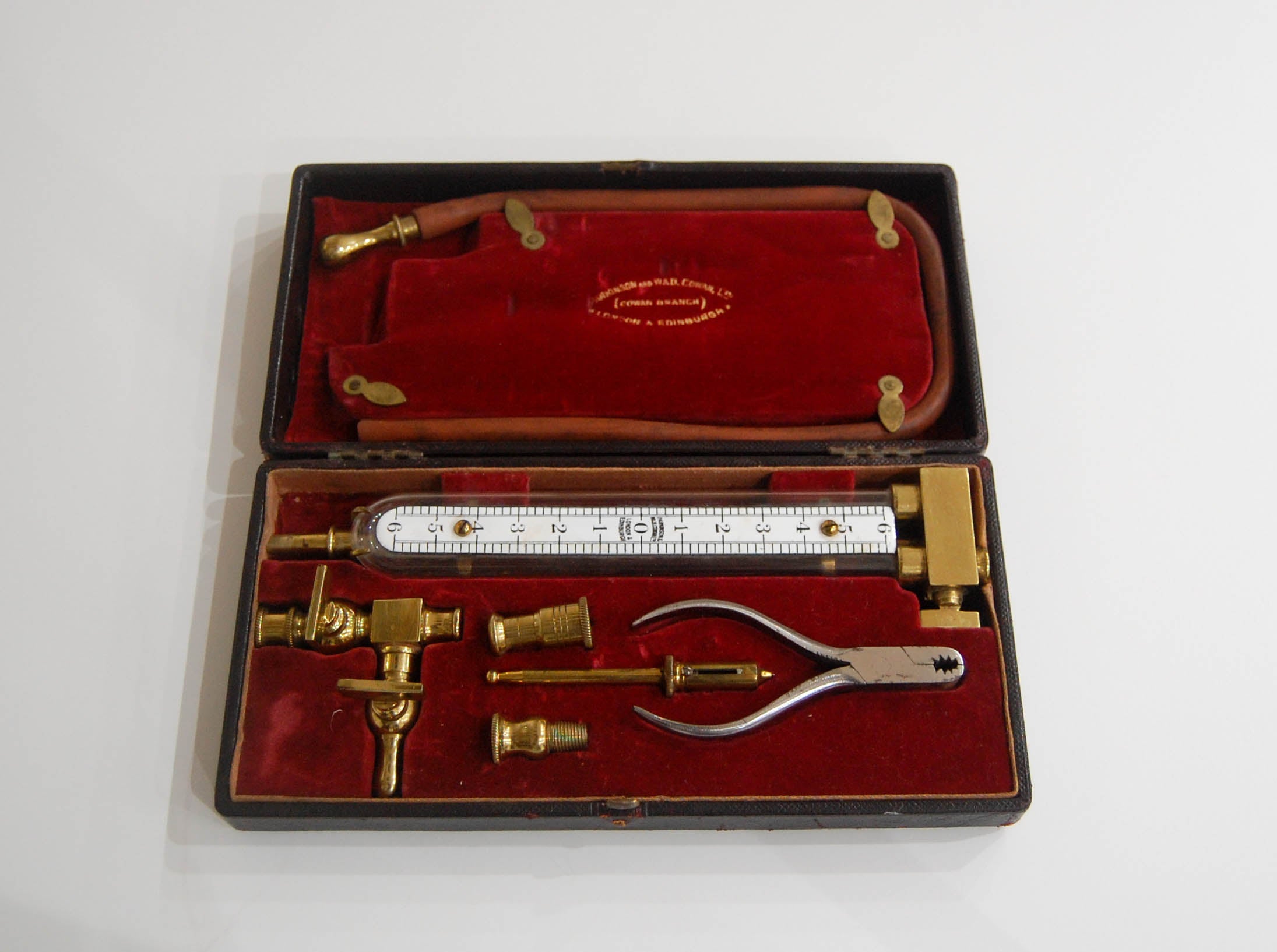 Edwardian Cased Inspector's Gas Meter Pressure Gauge by Parkinson and W ...