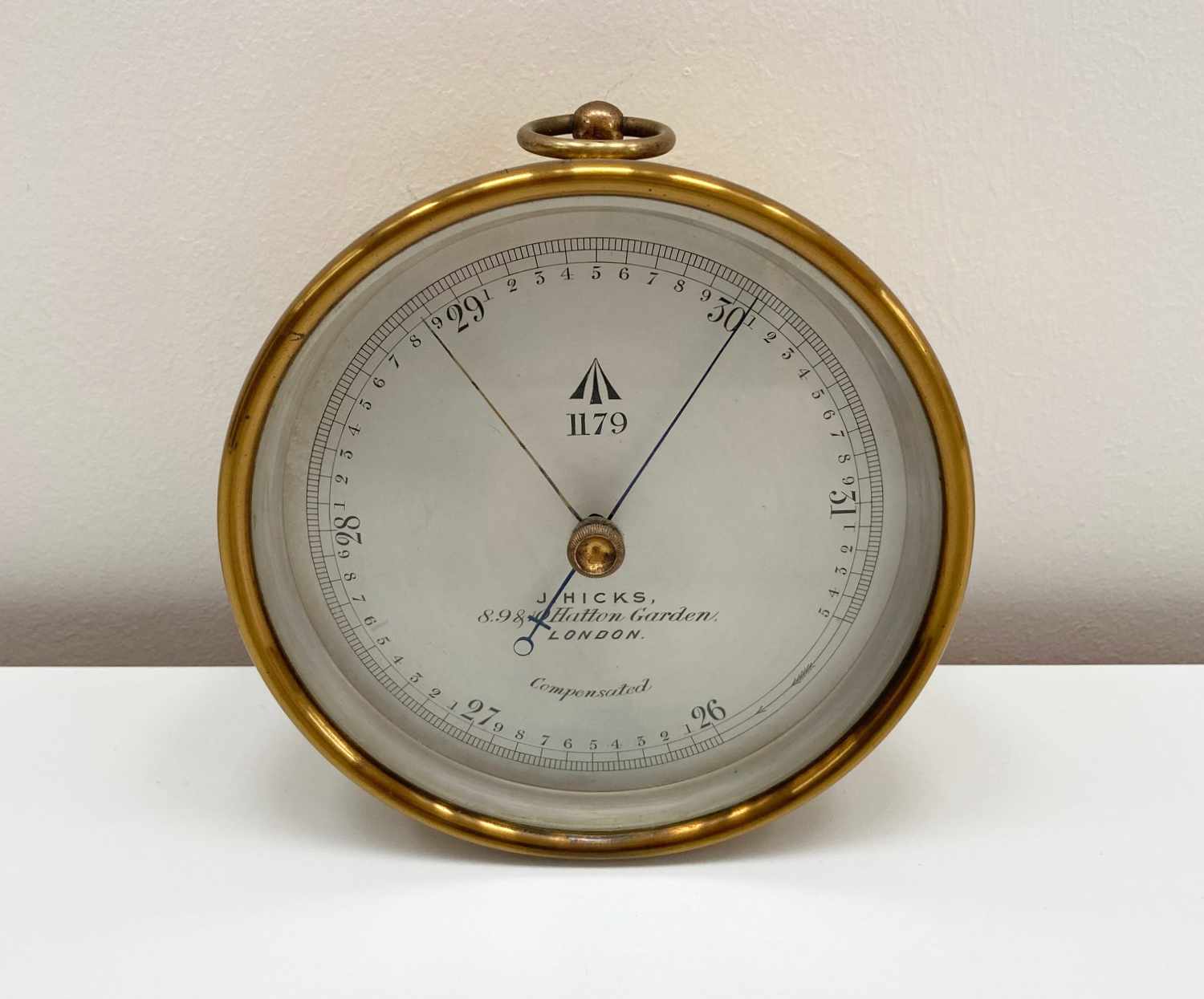 Victorian Met Office Issued Aneroid Barometer by J Hicks of London ...