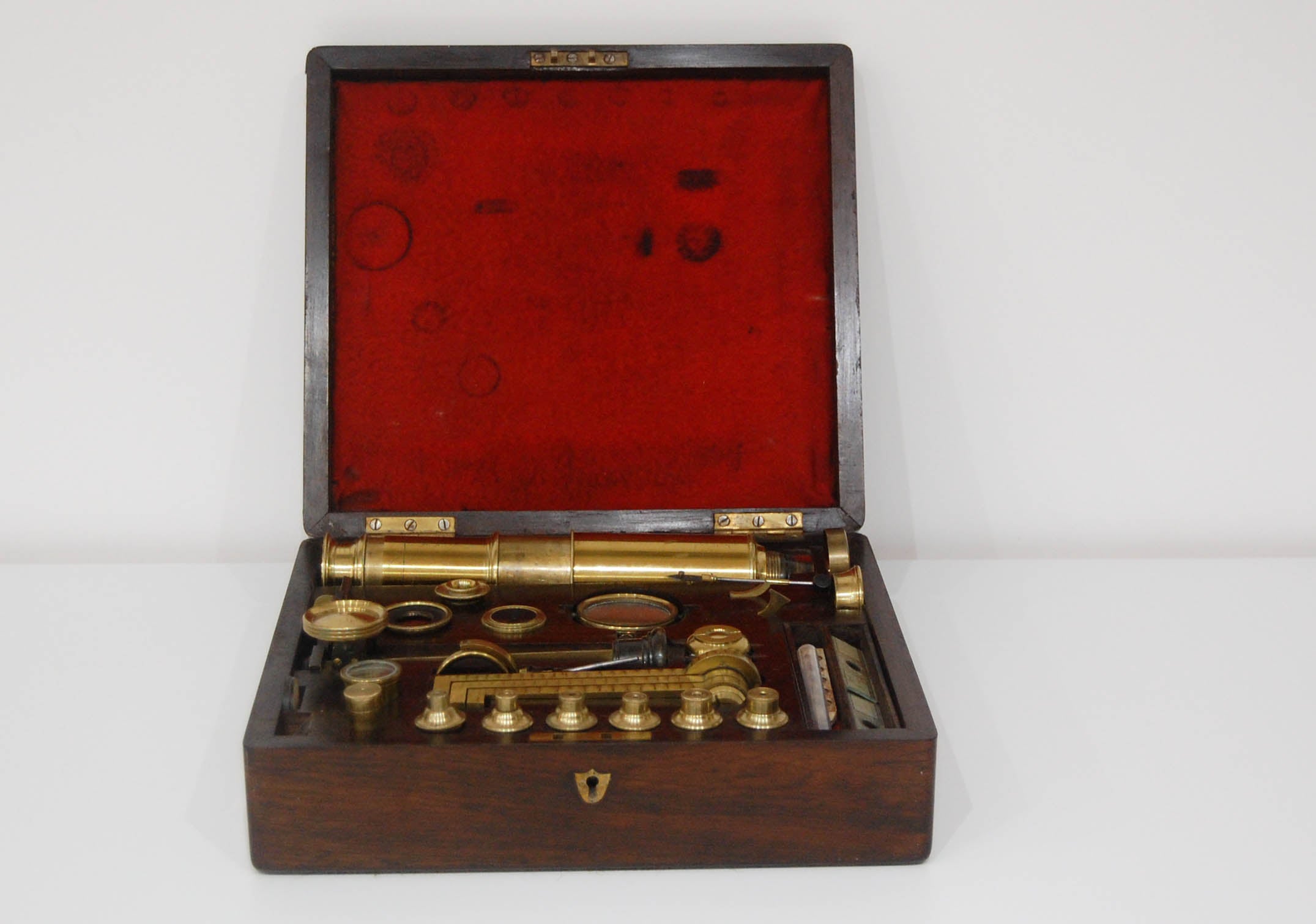 Early Victorian Rosewood Cased Compound Microscope by JP Cutts Sutton ...