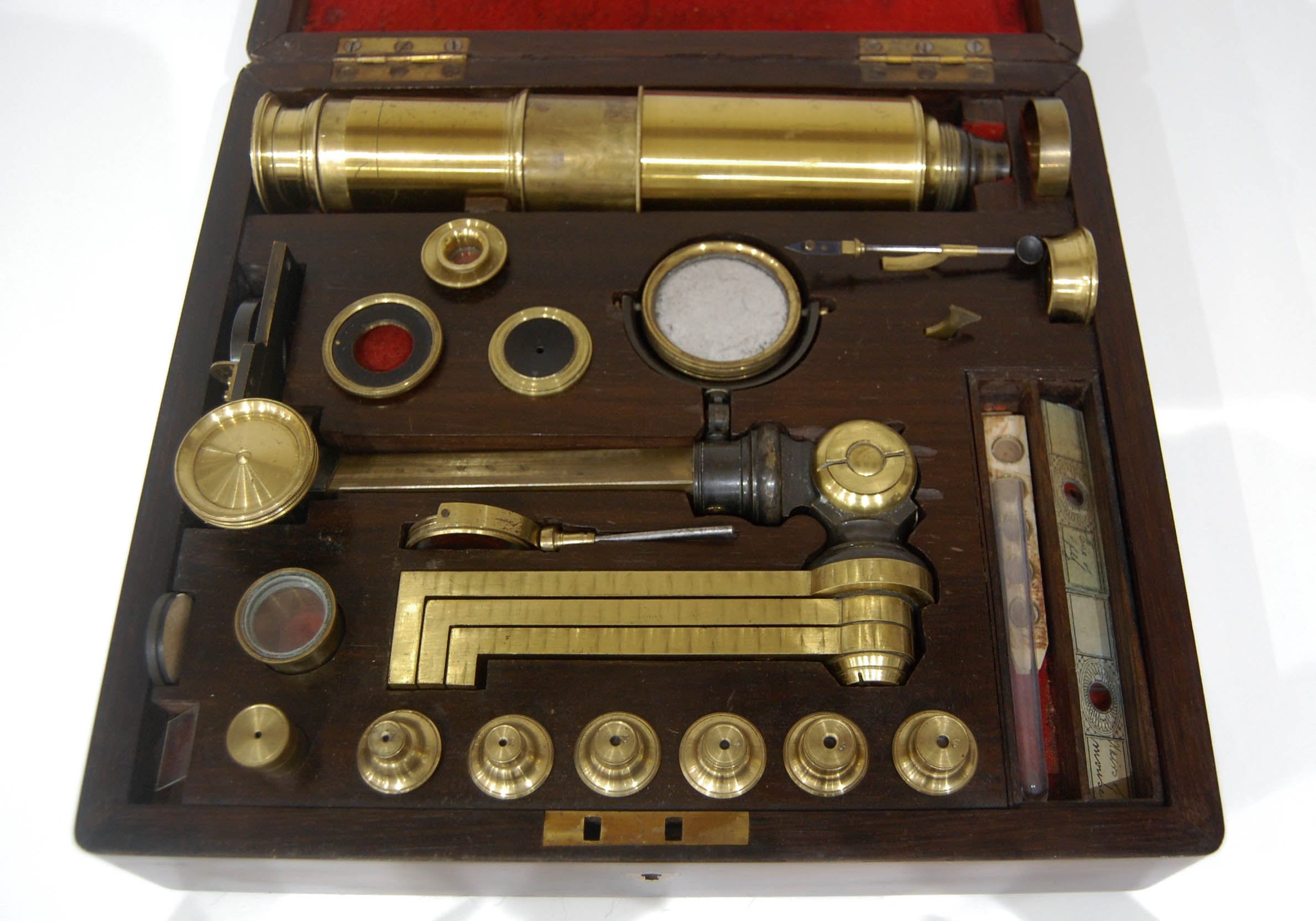 Early Victorian Rosewood Cased Compound Microscope by JP Cutts Sutton ...