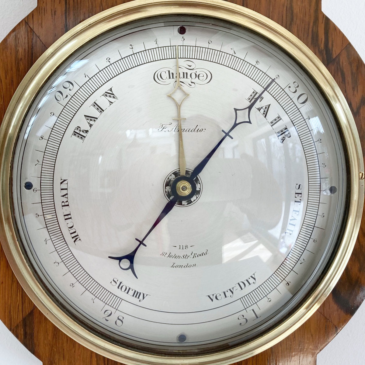 William IV Six Inch Dial Rosewood Wheel Barometer by Francis Amadio ...