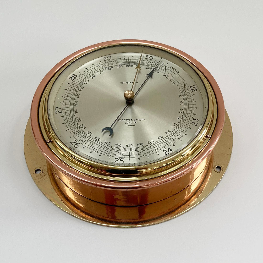 Early Twentieth Century Submarine Pattern Aneroid Barometer by Negretti ...