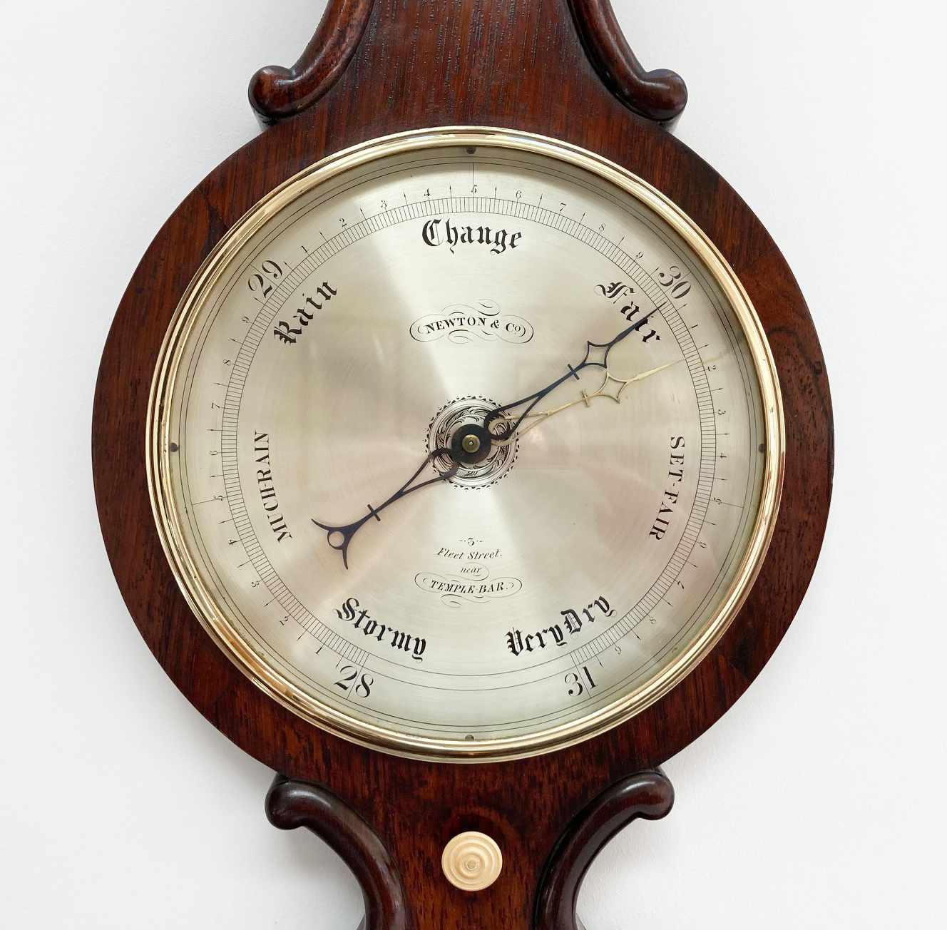 Victorian Rosewood Wheel Barometer by Newton & Co of Fleet Street ...