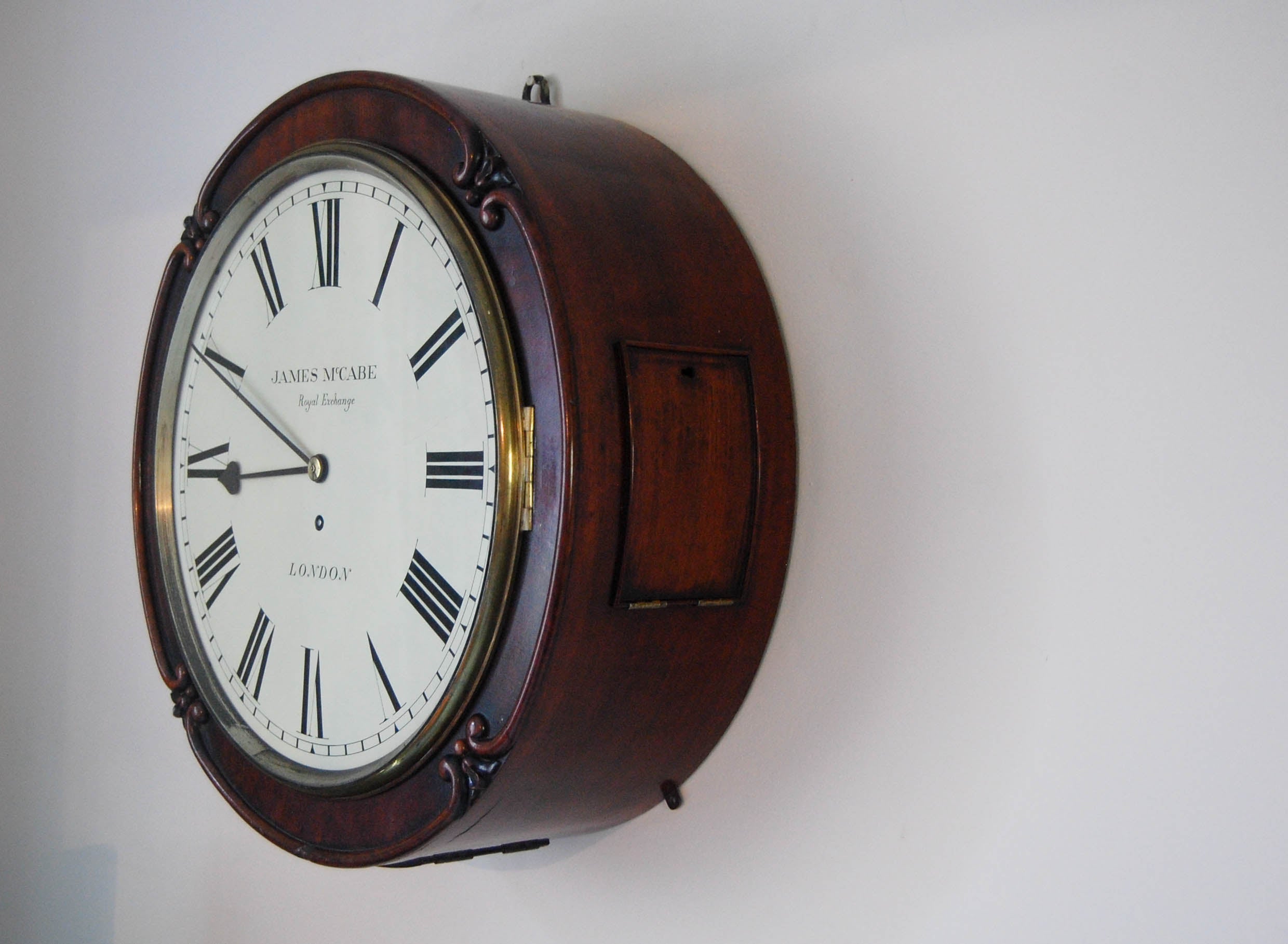 Early Victorian Drumhead Dial Wall Clock by James McCabe, Royal ...