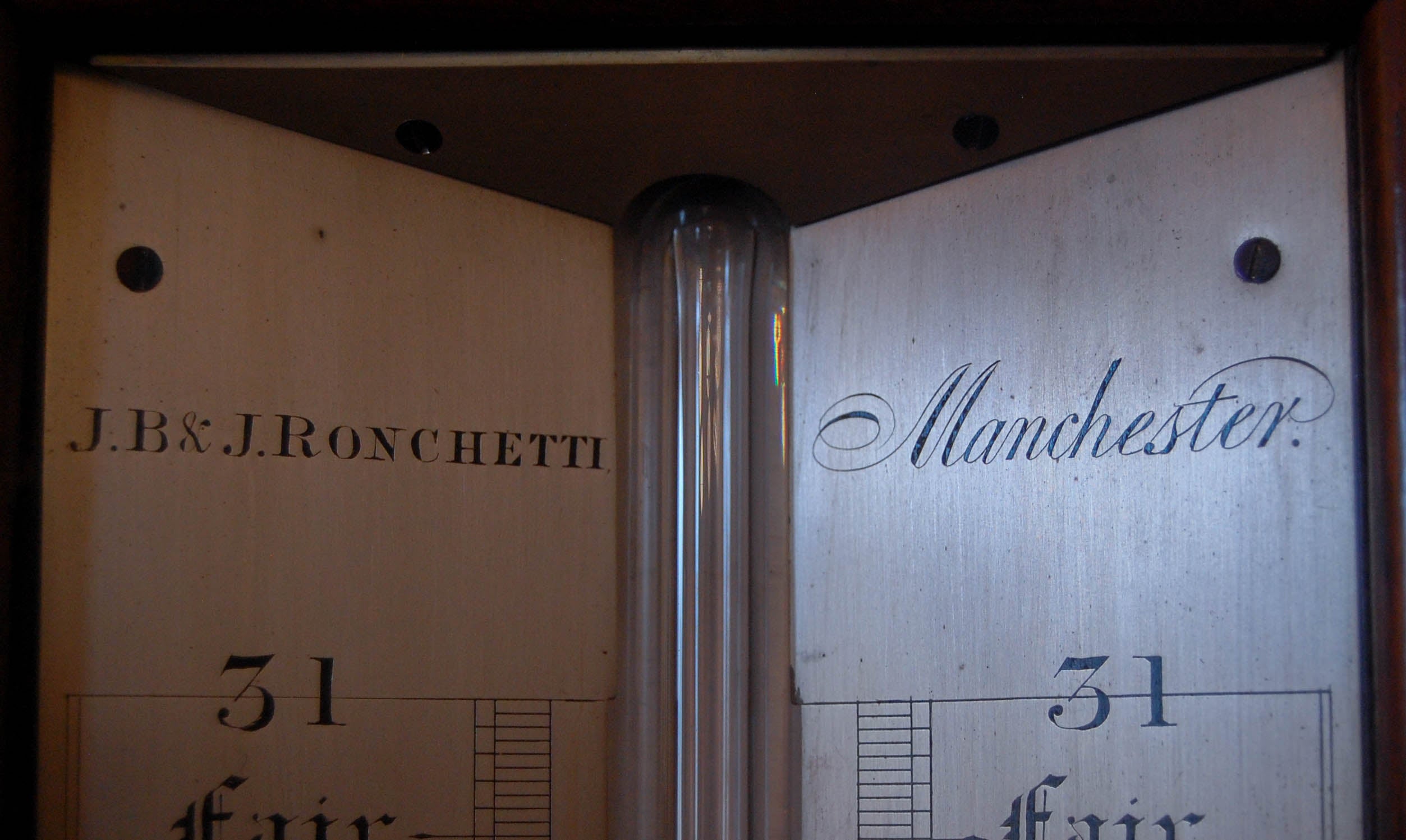 Early Victorian Rosewood Stick Barometer with Double Vernier & Bone ...