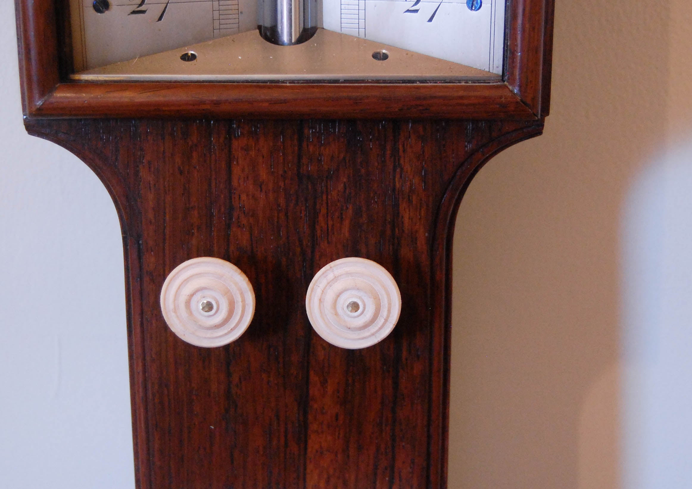 Early Victorian Rosewood Stick Barometer with Double Vernier & Bone ...