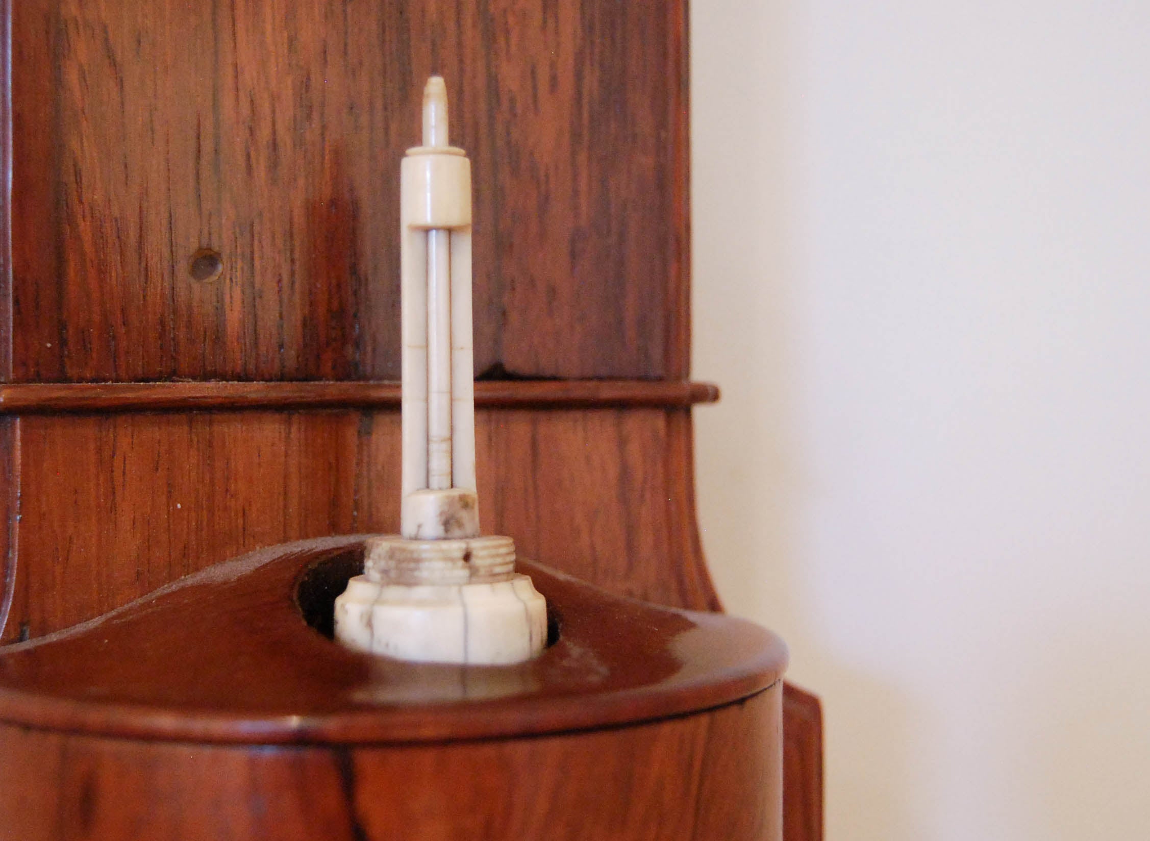 Early Victorian Rosewood Stick Barometer with Double Vernier & Bone ...