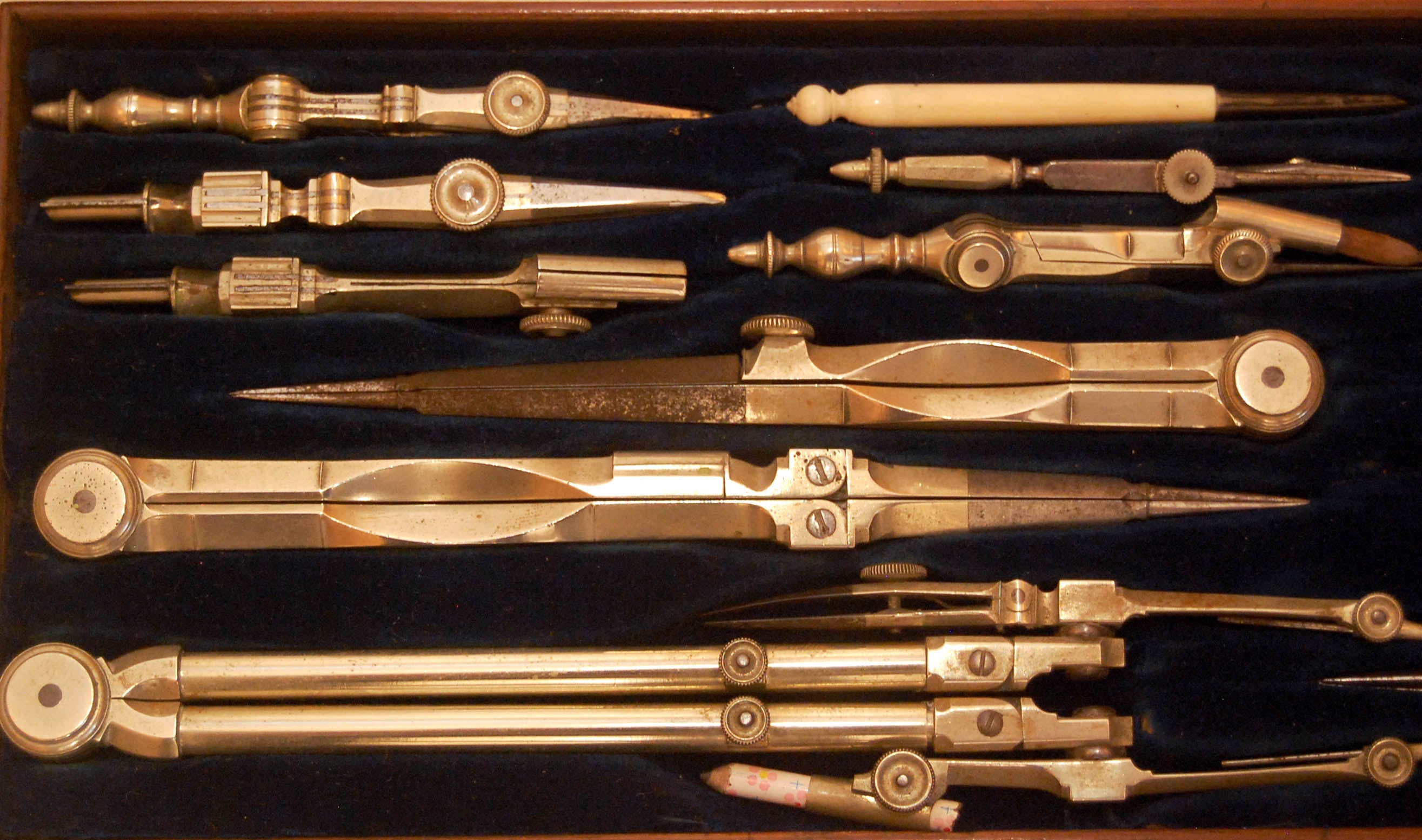 Victorian Drawing Instrument Set by Elliott Brothers London - Owned by ...