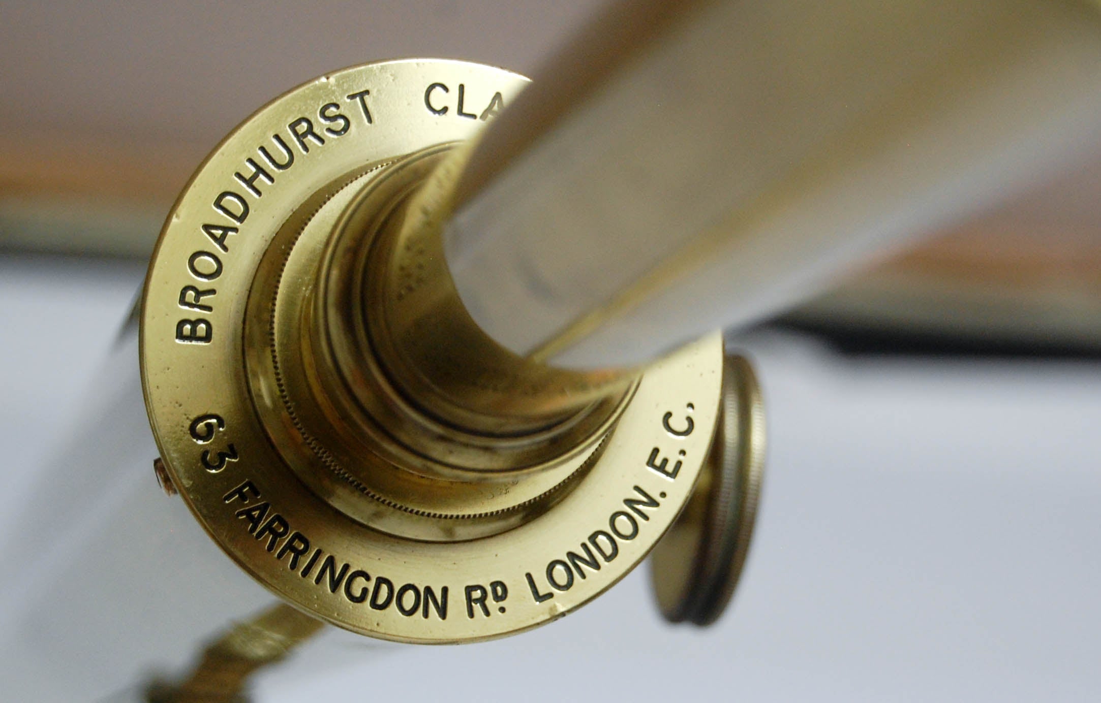 Edwardian Library Telescope on Stand by Broadhurst Clarkson & Co London ...