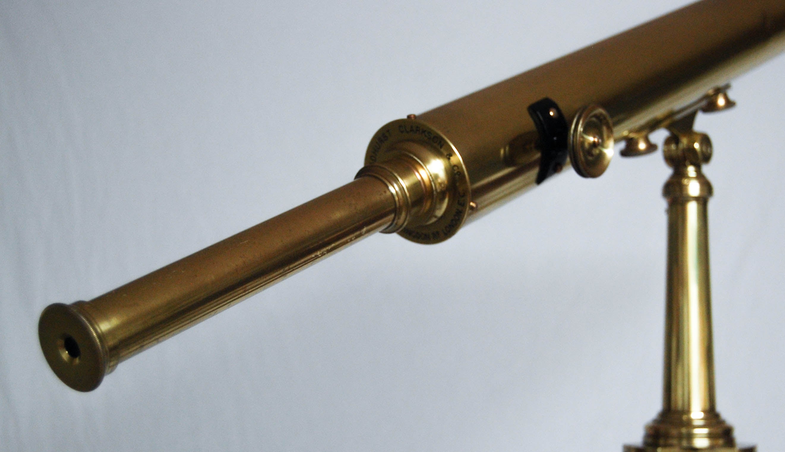 Edwardian Library Telescope on Stand by Broadhurst Clarkson & Co London ...