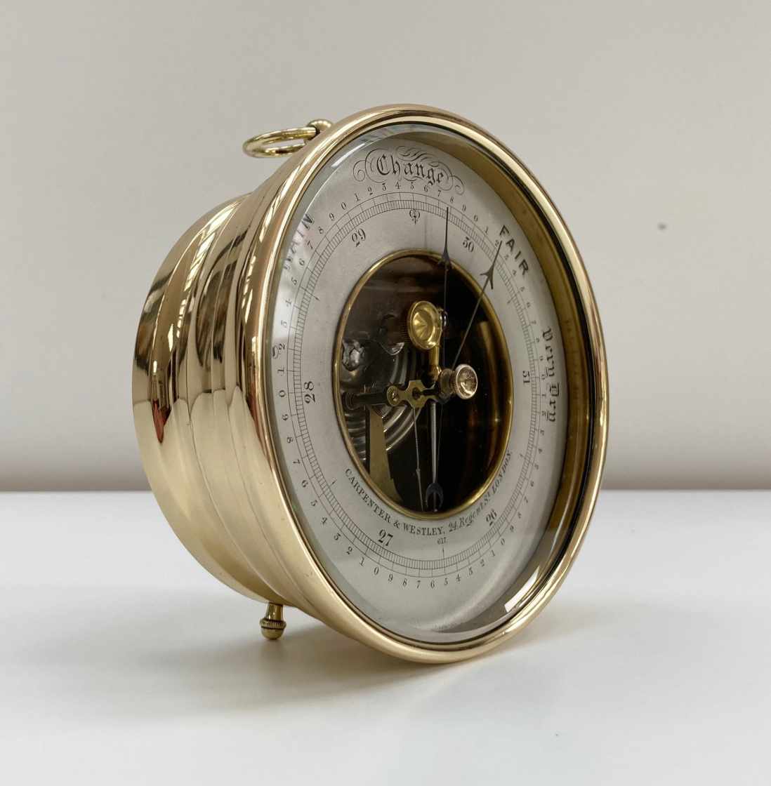 Victorian Desktop Aneroid Barometer by Carpenter & Westley Engraved to ...
