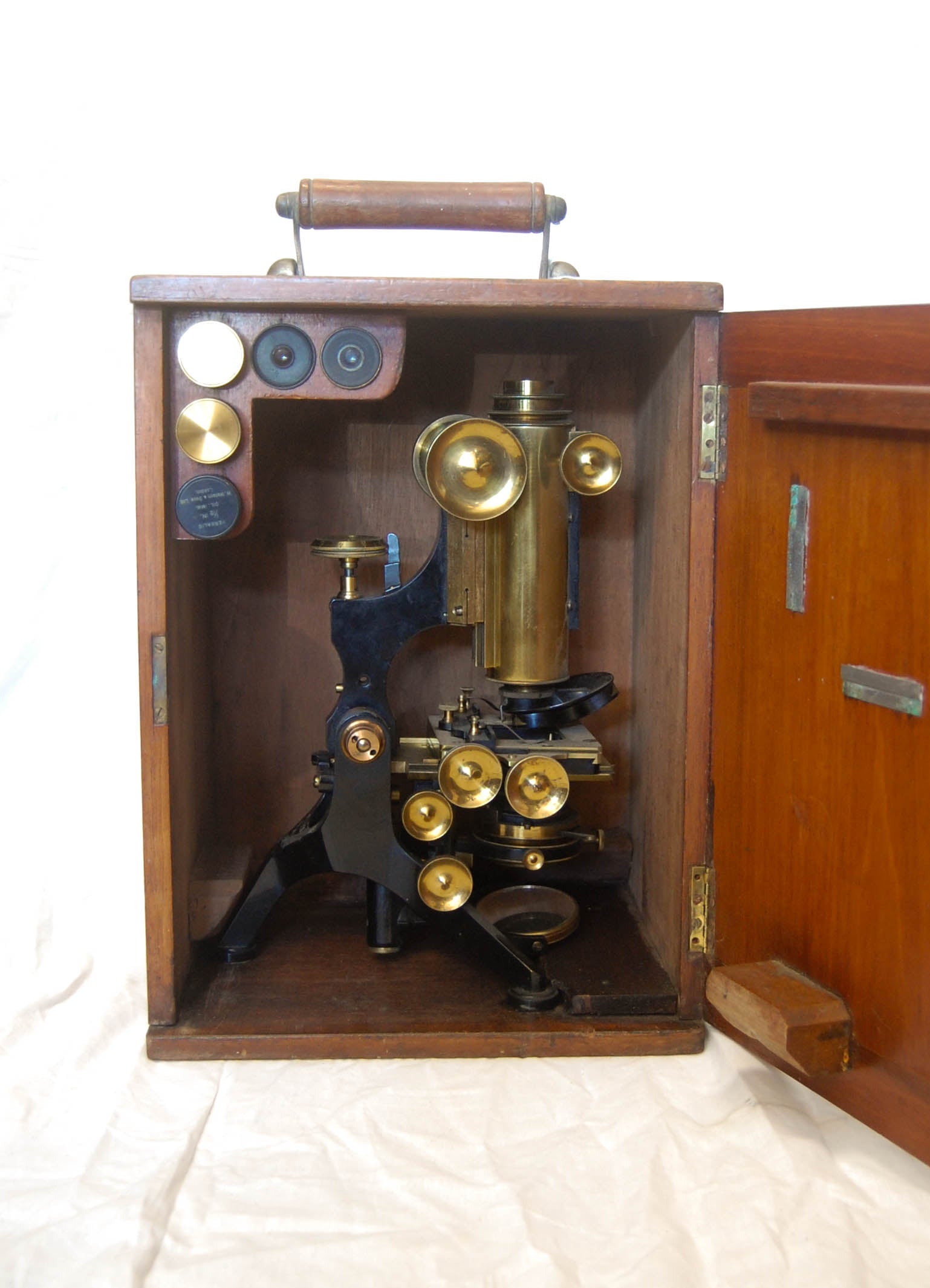 Edwardian Cased Royal Model Microscope by W Watson & Sons, High Holborn ...